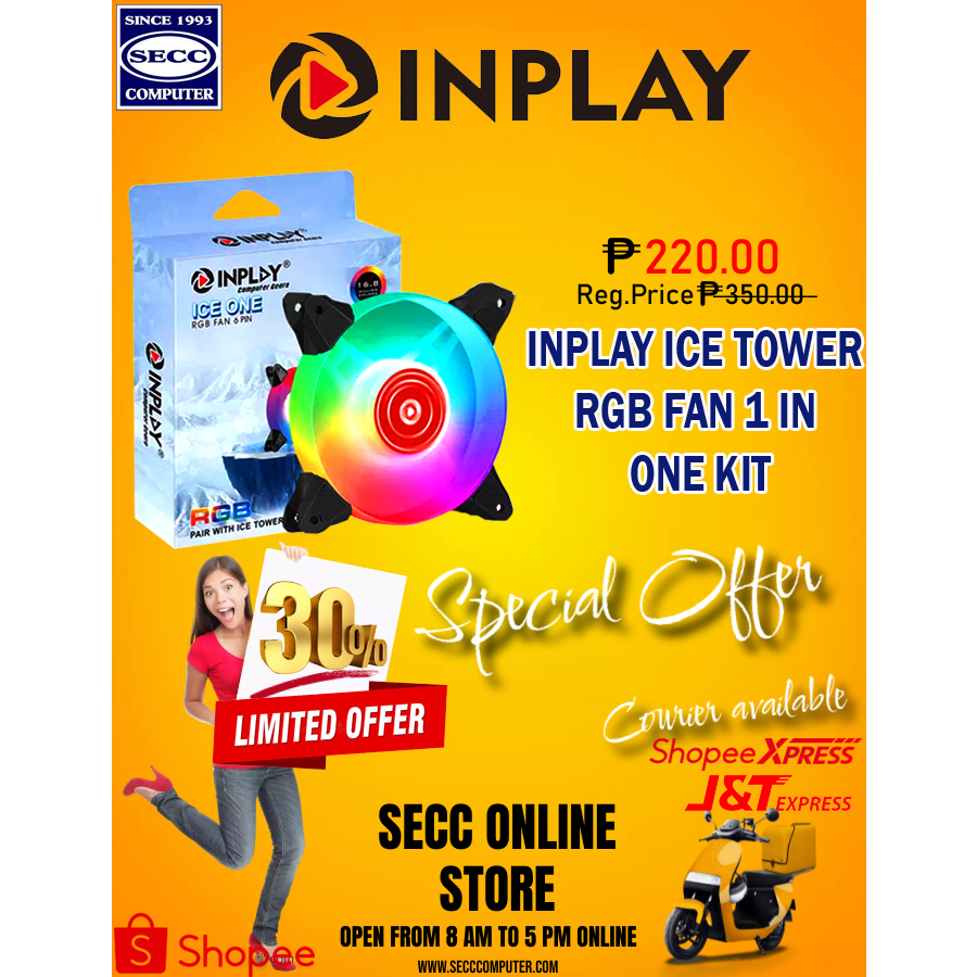 INPLAY ICE TOWER RGB FAN 1 IN ONE KIT | Shopee Philippines