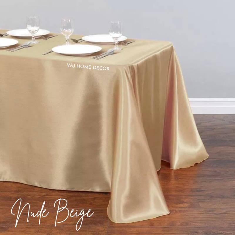 TABLE CLOTH SILK Satin Shiny Table Cloth | Shopee Philippines