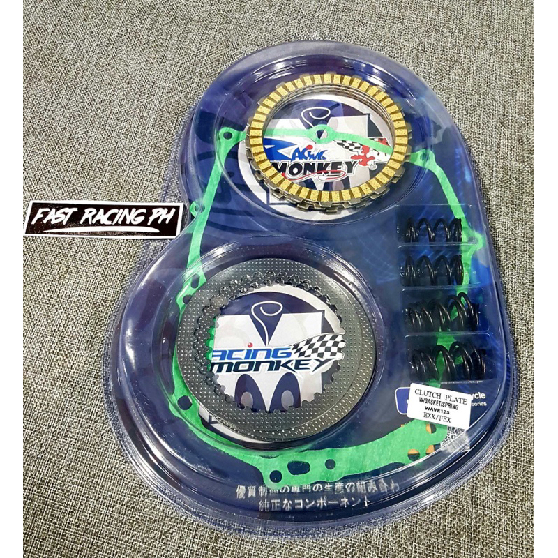 RACING MONKEY CLUTCH LINING WAVE XRM 125 w/ spring gasket plate ...