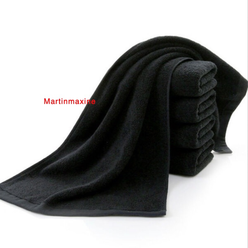 Super Absorbent Soft Cotton Back Towel BLACK (30*70cm) | Shopee Philippines