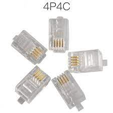 Clear plastic 30 pcs 4P4C connector RJ9 Tel. Modular | Shopee Philippines