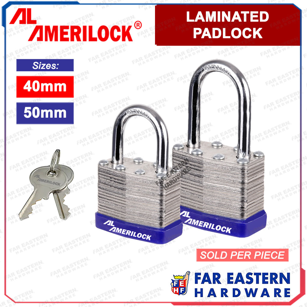 AMERILOCK Laminated Padlock / Long Shackle 40mm | 50mm | Shopee Philippines