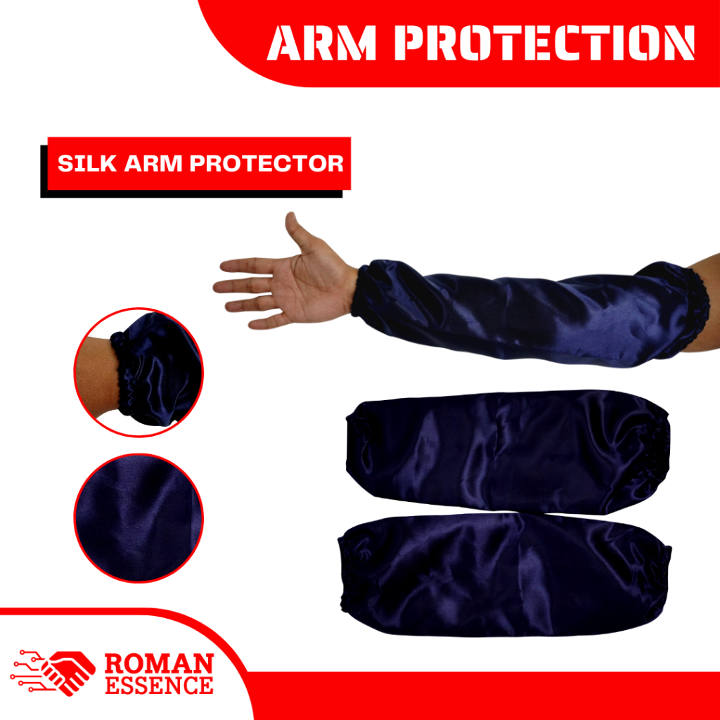 Satin Arm Protector | Navy Blue | 10 Pairs / Pack | Shopee Philippines