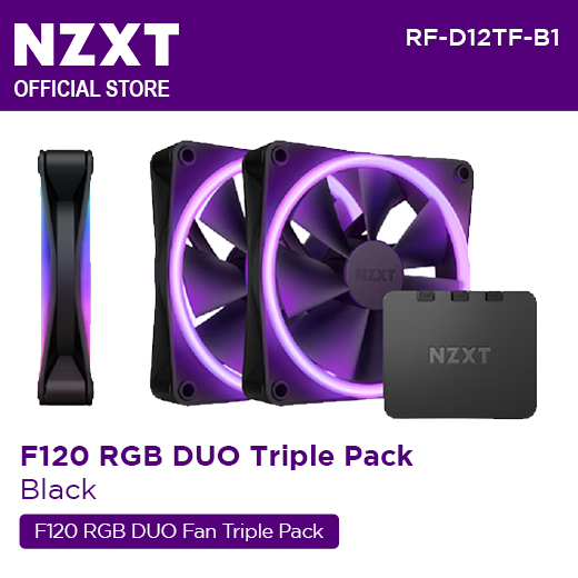 NZXT RF-D12TF-B1 120 TRIPLE RGB DUO BLACK/WHITE | Gaming Desktop PC ...