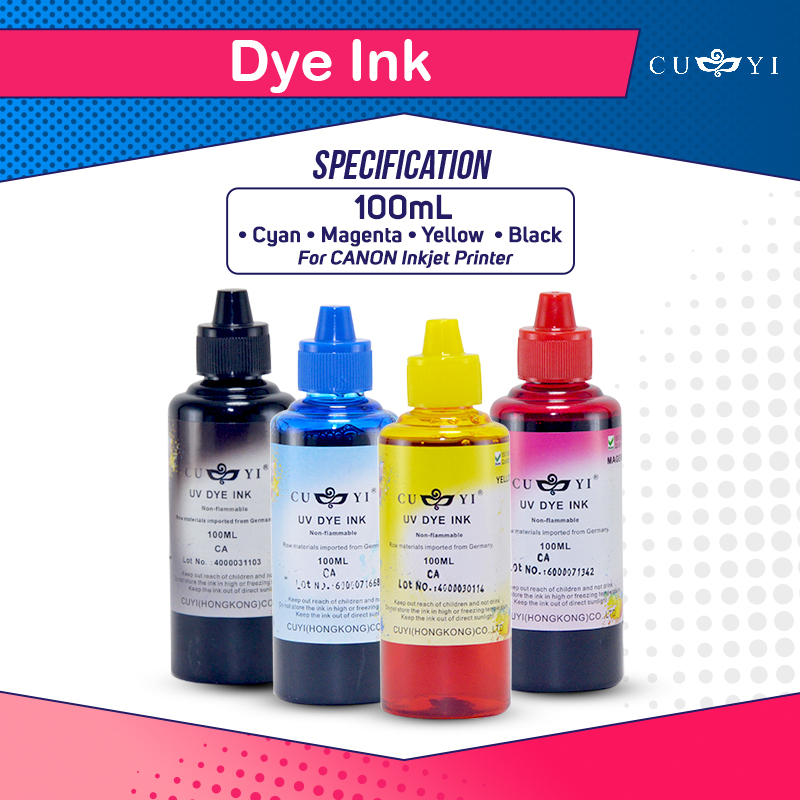 CUYI Dye Ink 100ml for Canon Inkjet Printer | Shopee Philippines