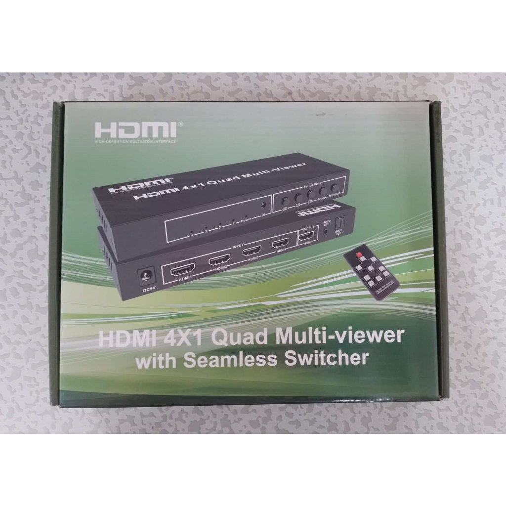 HDMI 4X1 Quad Multi-Viewer 1080P Screen Splitter, 4 IN 1 OUT HDMI ...