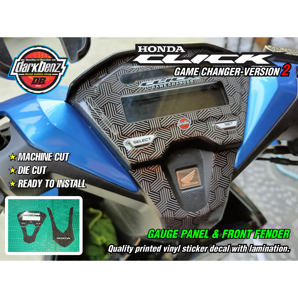 Honda Click Version 2 New Geo concept quality printed sticker decal ...