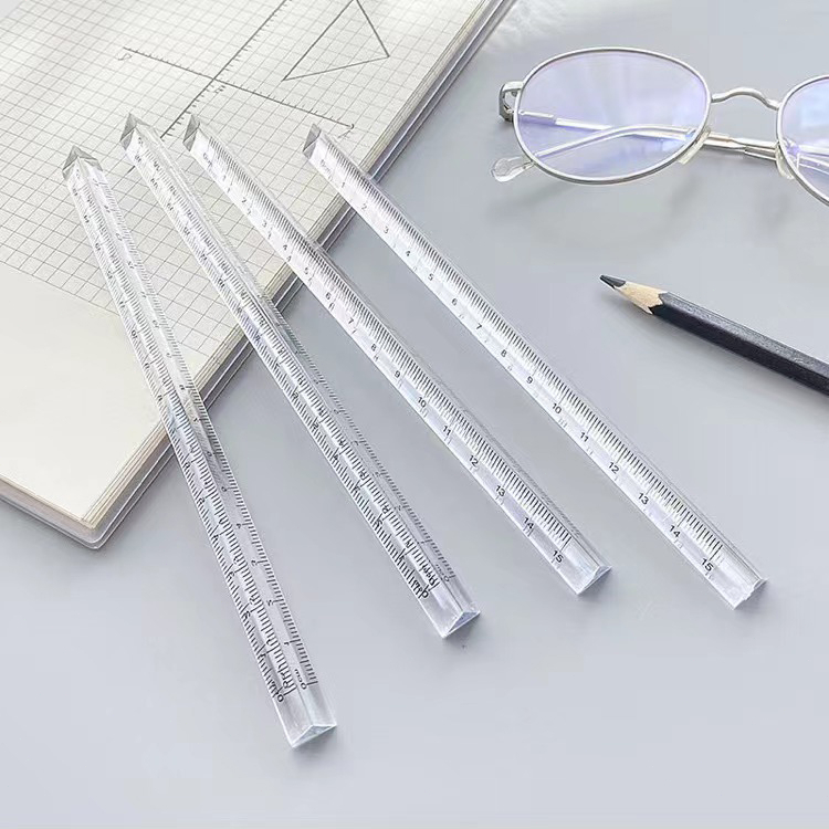 Ashleyshop Creative Simple Transparent Triangular Scale Ruler Drawing ...