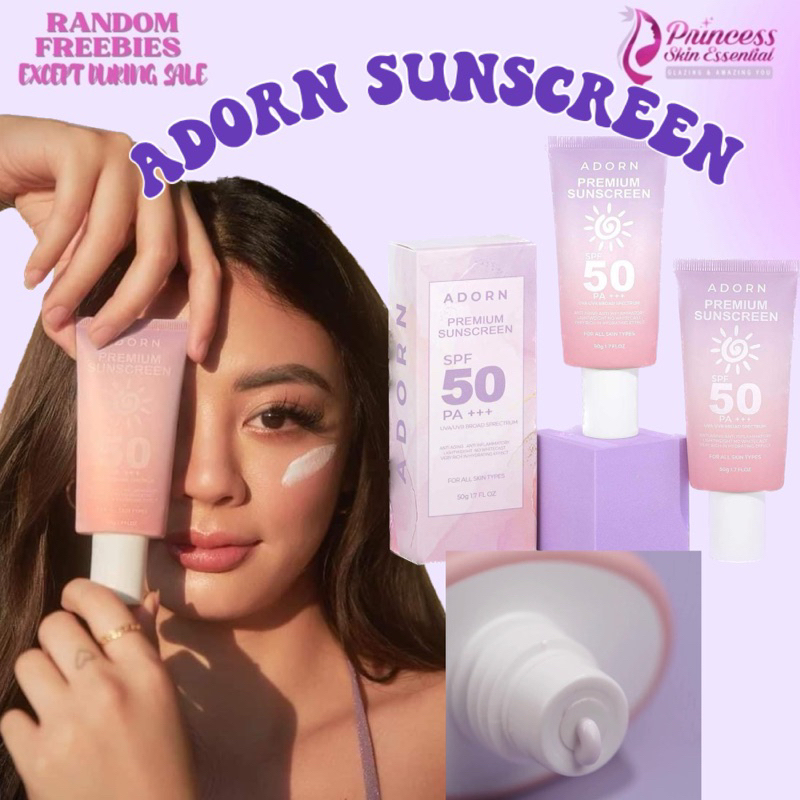 ADORN Sunscreen no white cast with SPF 50 For all Skin Type | Shopee ...