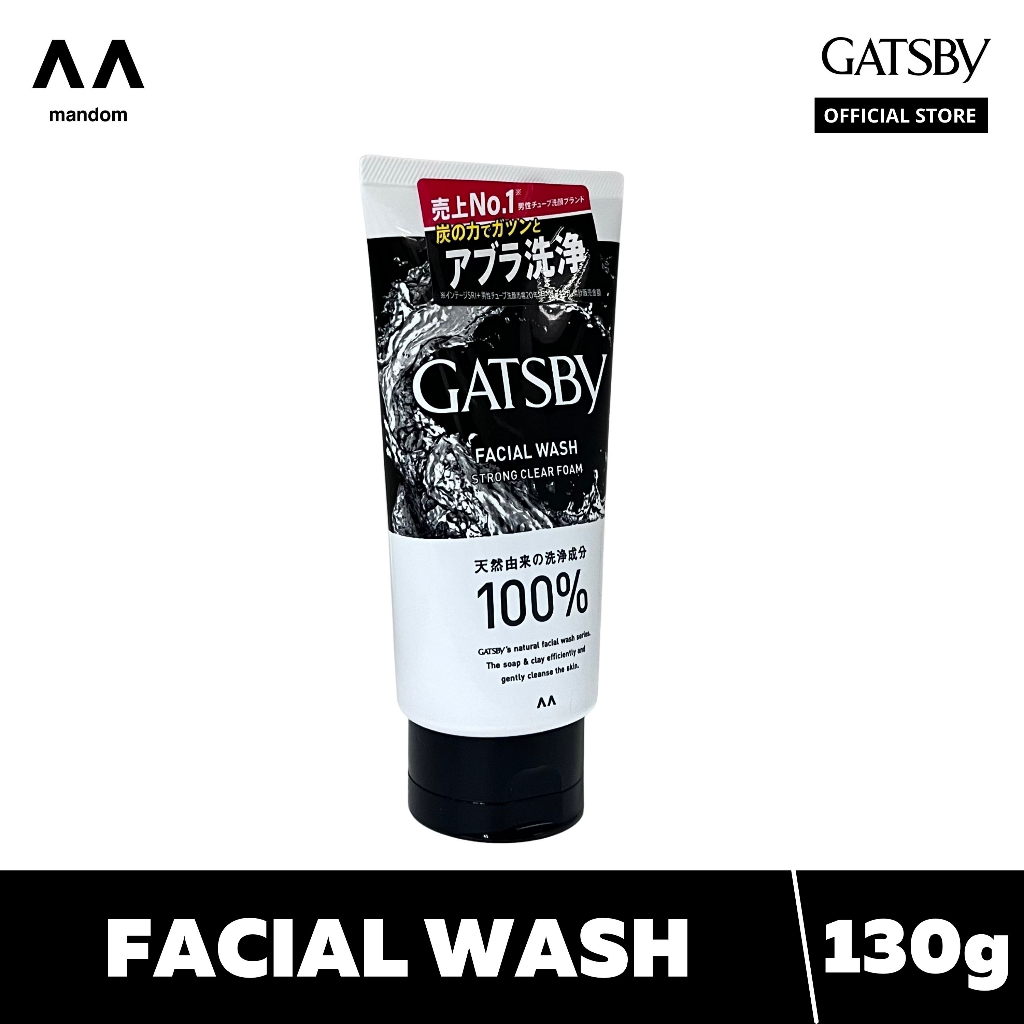GATSBY FACIAL WASH STRONG CLEAR FOAM 130g | Shopee Philippines