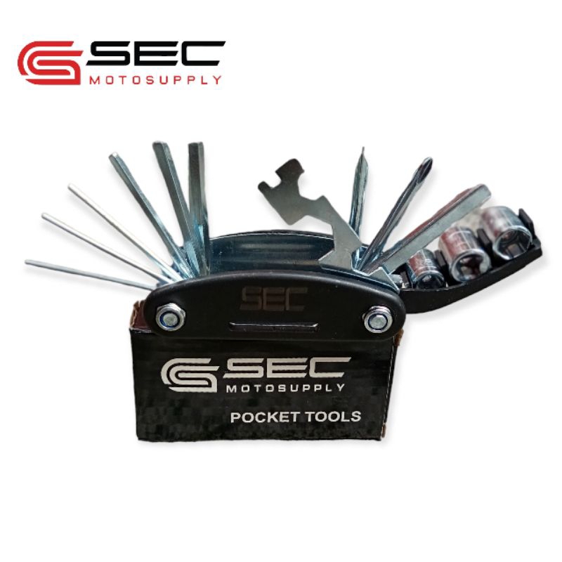 SEC 16 In 1 Bicycle/Motorcycle Repair Multi Functional Pocket Tools ...