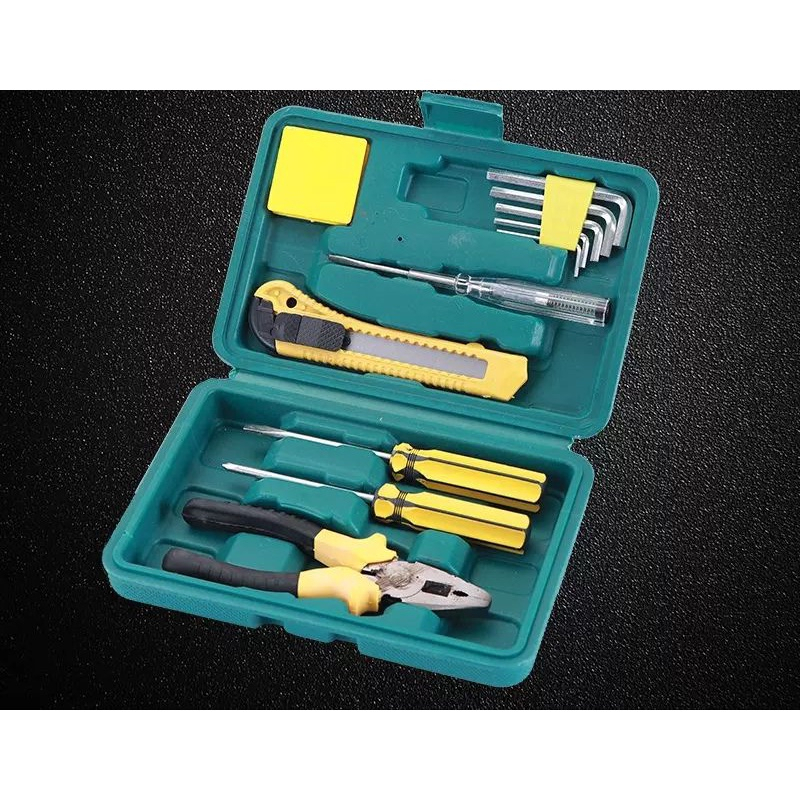 11 Piece Small Tool Kit Mini Portable Tool Set Home Repair Hand Tool ...