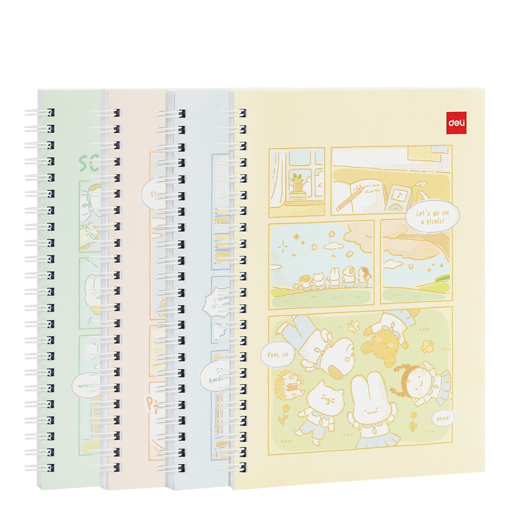 Deli Spiral Notebook A5 60 Sheets Classic Binder Notebooks Series ...