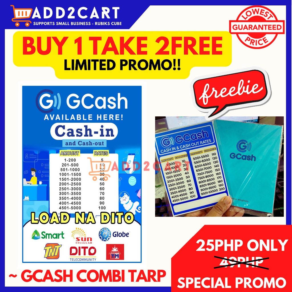 BIG GCASH Tarp #10 Design Tarpaulin Affordable High Quality (NON ...
