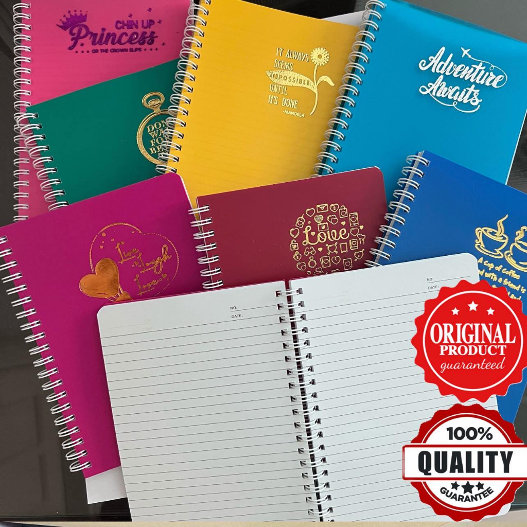 VECO CLASSIC NOTEBOOK 5x7 inches 80 Leaves (FROSTED Plastic Sheet Cover ...