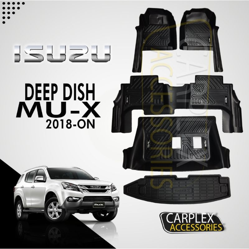 Carplex Isuzu MUX 5D Deep Dish and Trunk Tray Car Matting Floor Liner ...