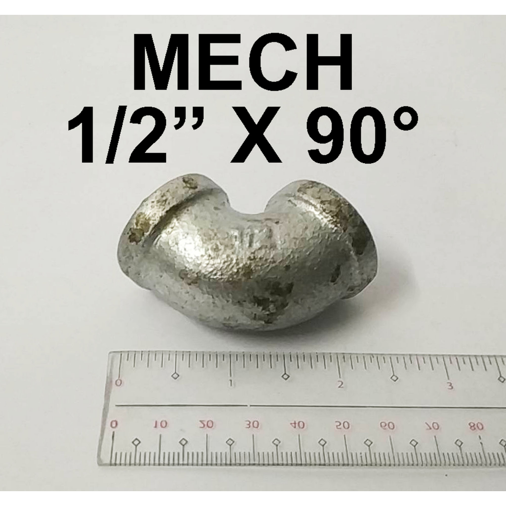 MECH GI ELBOW 1/2" X 90° SCH40 STANDARD GALVANIZED IRON ...