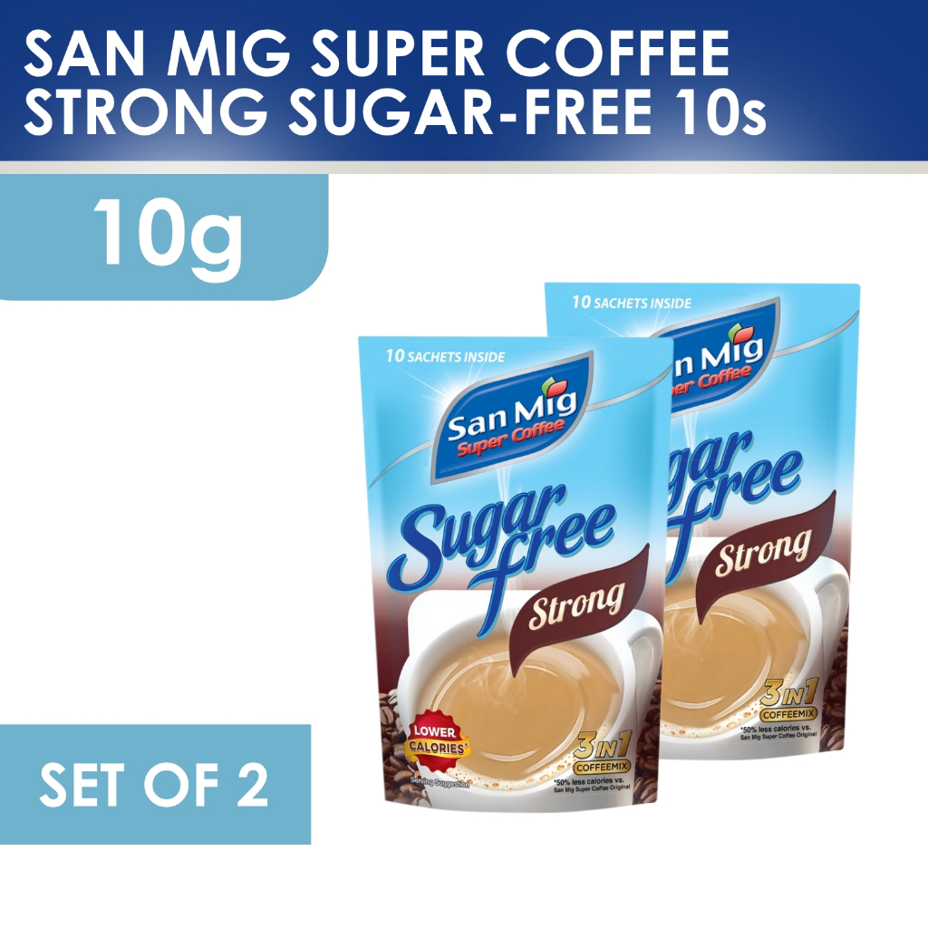 San Mig Super Coffee Strong Sugar-Free 10s (10g) Set of 2 | Shopee ...