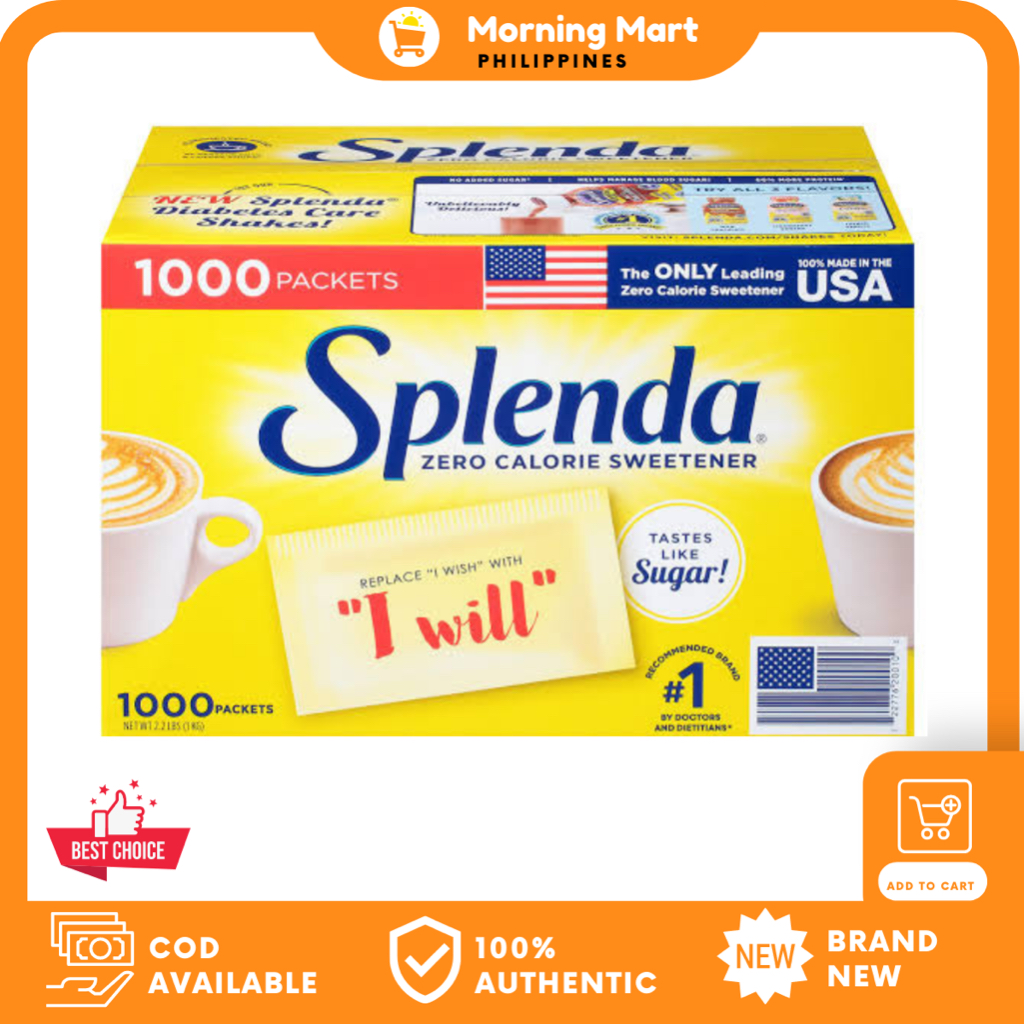 Splenda No Calorie Sweetener Value Pack, 1000 Individual Packets, 2.2 ...