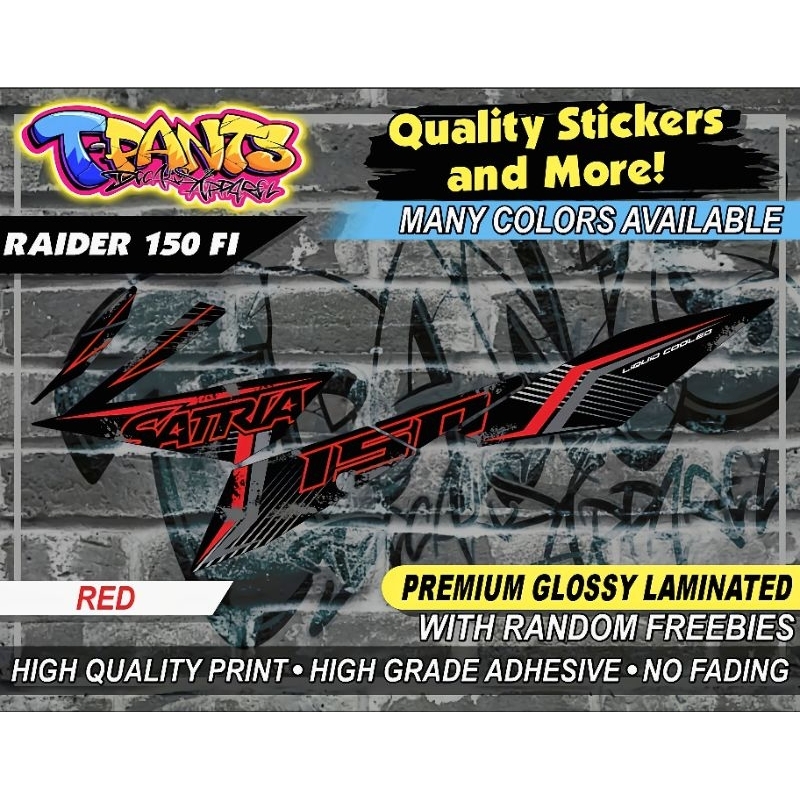 RAIDER 150 FI SATRIA MALAYSIAN STICKER DECALS | Shopee Philippines