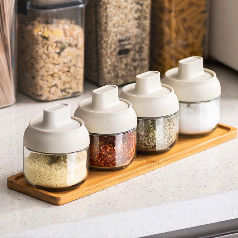1Pcs Glass Seasoning Jar Seasoning Bottle Spice Jar Condiments ...