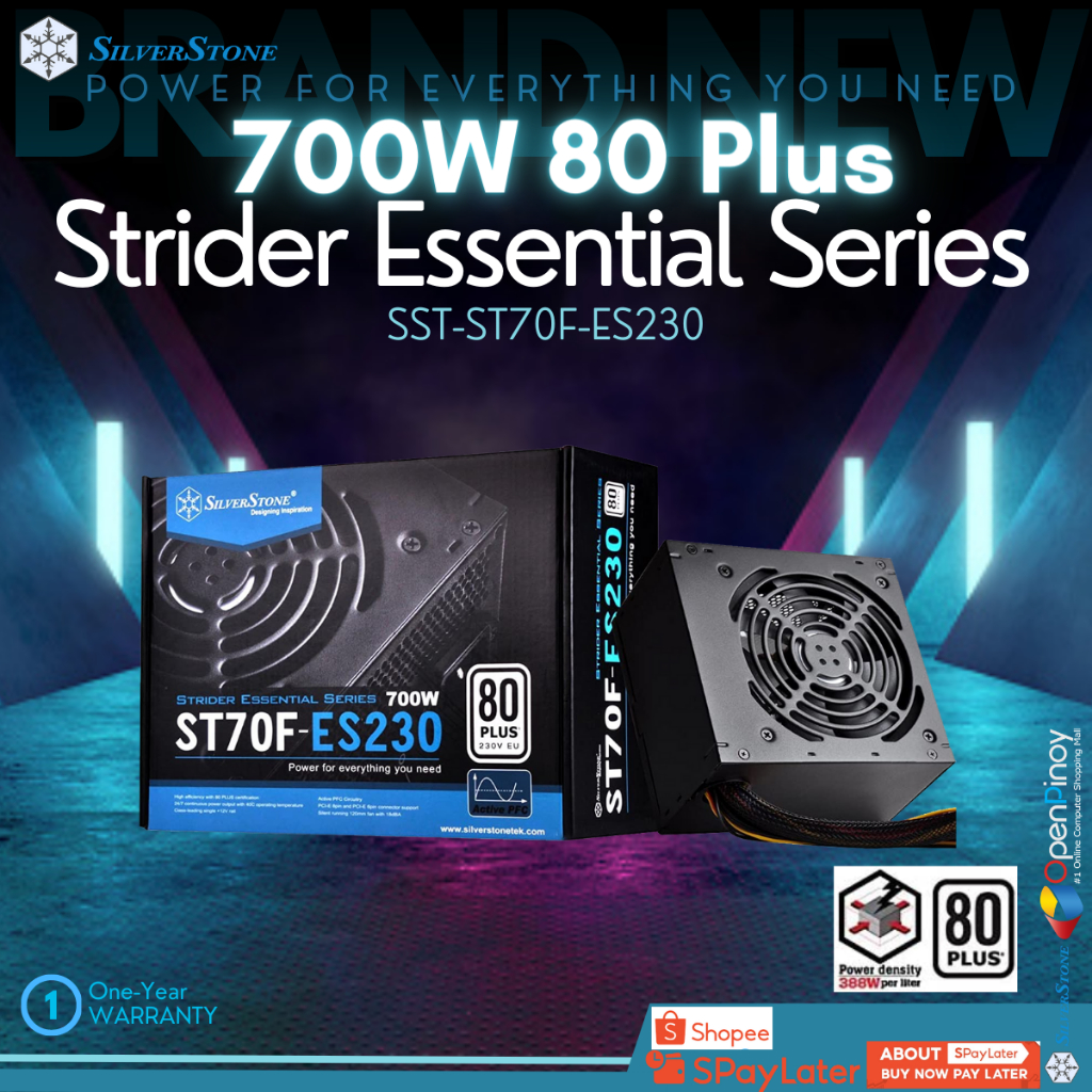 Brandnew 700W 80PLUS Rated Power Supply Silverstone Strider Essential ...