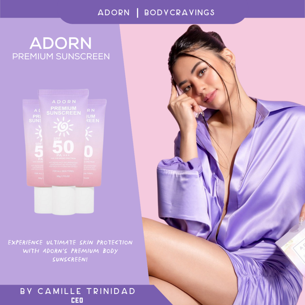 Adorn Premium Sunscreen Spf 50 PA +++ 50G | Shopee Philippines