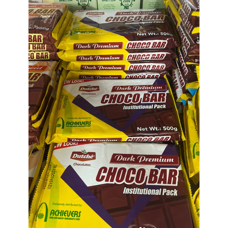 DUTCHE CHOCO BAR 500g (White Chocolate, Semi sweet and Dark) | Shopee ...