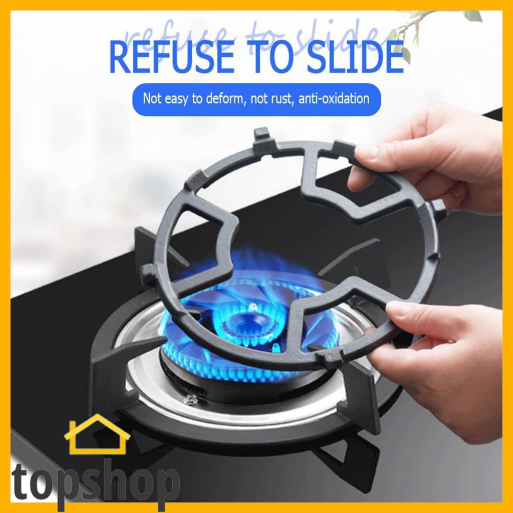 TOPSHOP Universal Non Slip Cast Iron Stove Wok Support Rack Burner Gas ...