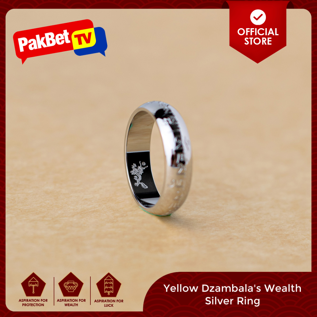 Yellow Dzambala’s Wealth Silver Ring | Feng Shui by PakBet TV | Shopee ...