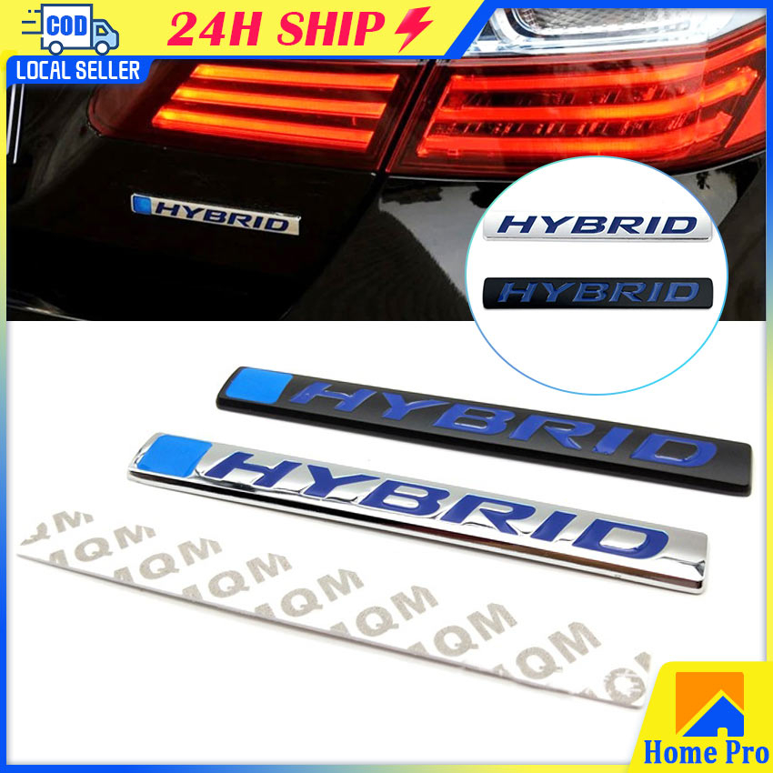 HYBRID 3D Metal Logo Sticker Car Refitting Badge Decal ABS Auto Emblem ...