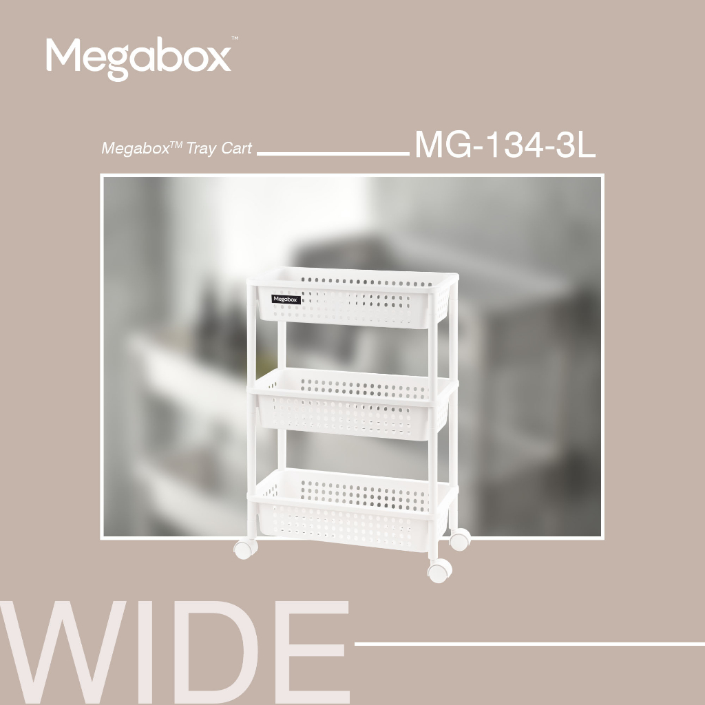 Megabox MG 134-3 Layers Wide Tray Cart | Shopee Philippines