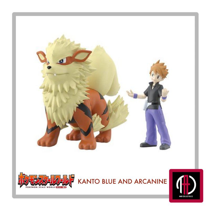 Bandai Pokemon Scale World Figures - Kanto Region Blue & Arcanine Set ...
