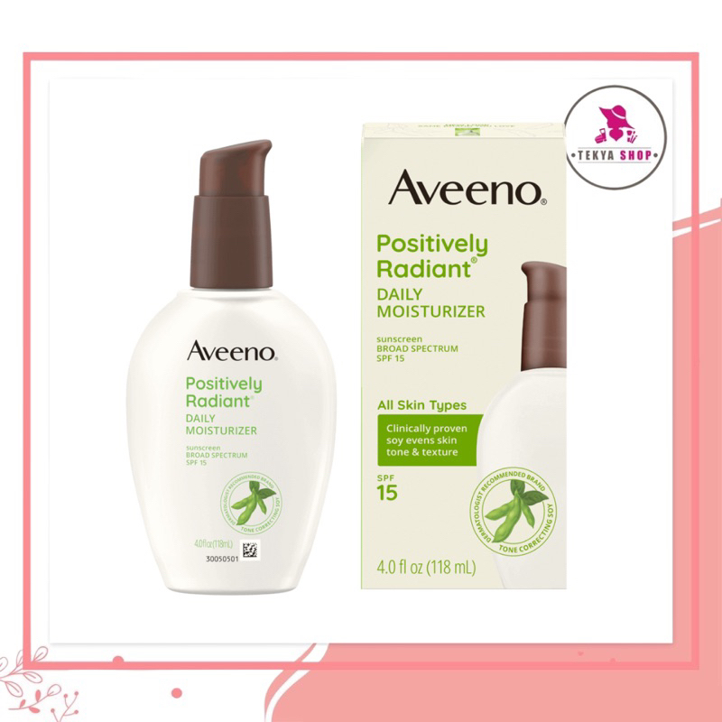Aveeno Positively Radiant Daily Face Soy Moisturizer Spf 15 118 Ml