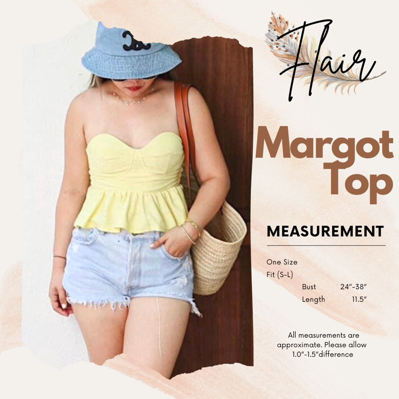 Margot Top — Bustier Tube Peplum Top | FLAIR CLOTHING | Shopee Philippines