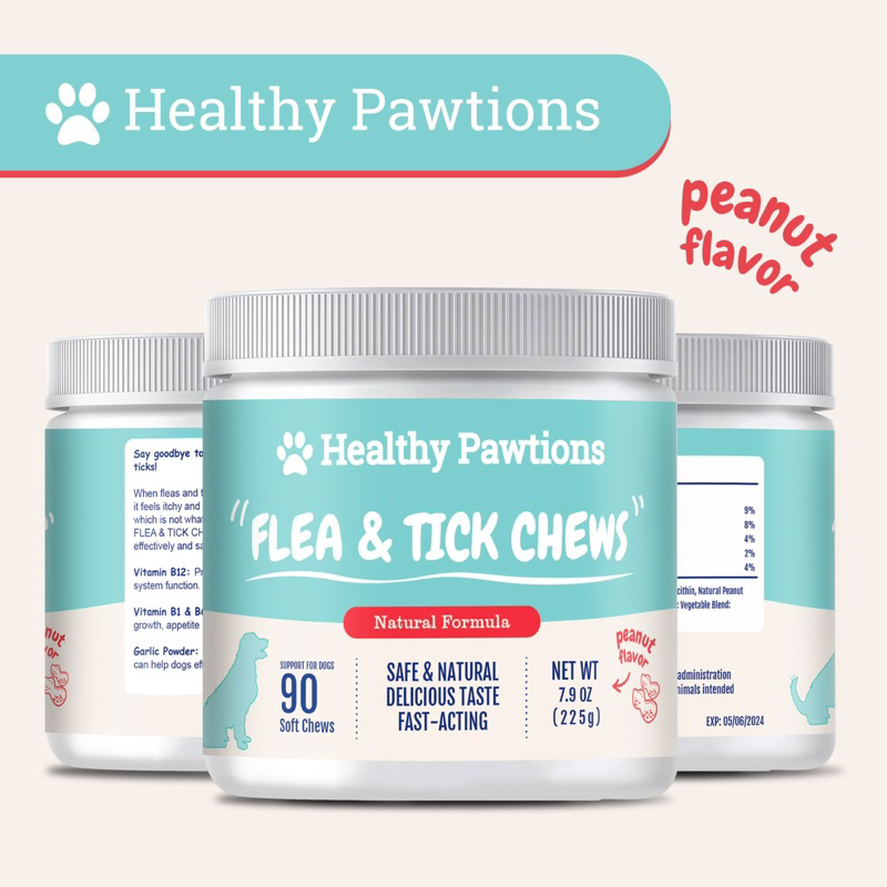 Healthy Pawtions Tick & Flea Chews (90 chews) | Shopee Philippines