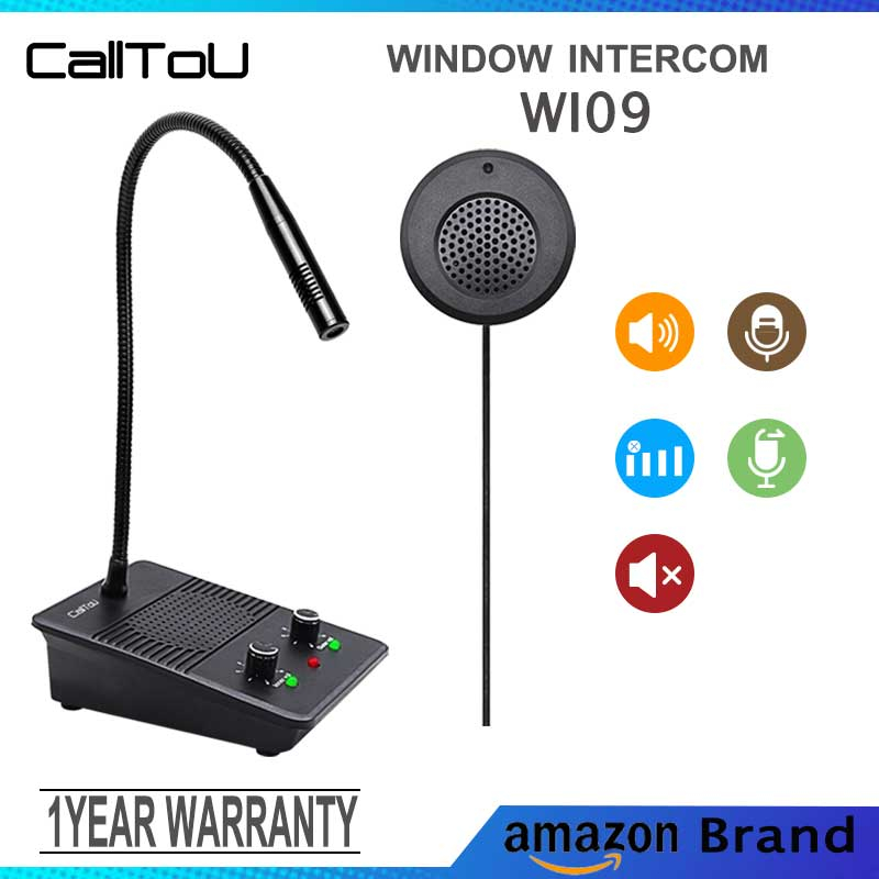 [Local Delivery]CallToU Window Intercom Microphone System for Bank ...