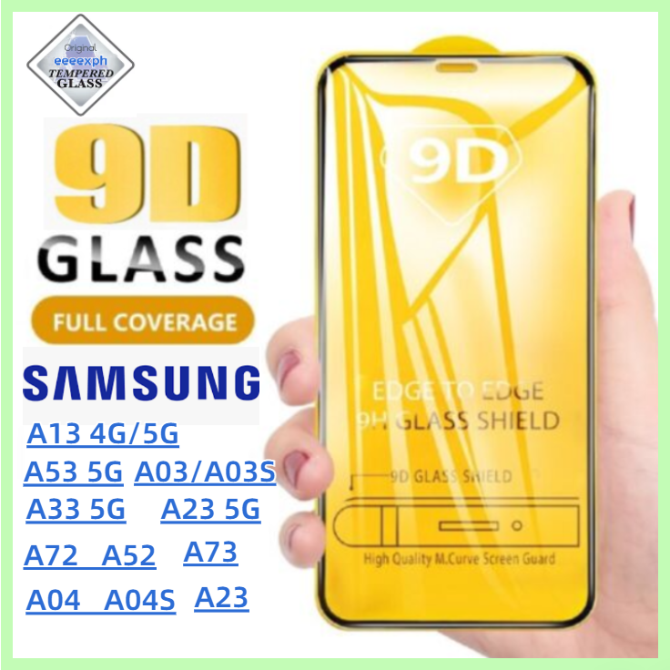 9D Full Tempered Glass For Samsung A13 A34 A54 A24 A14 A53 A16 A73 A02 A03 A05 A12 A15 A04 A10 ...