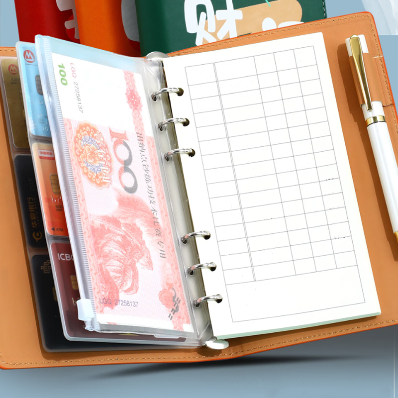 A6 Budget Binder Set with 1 Cover 20 Labels 12 Zipper Cash Envelope ...
