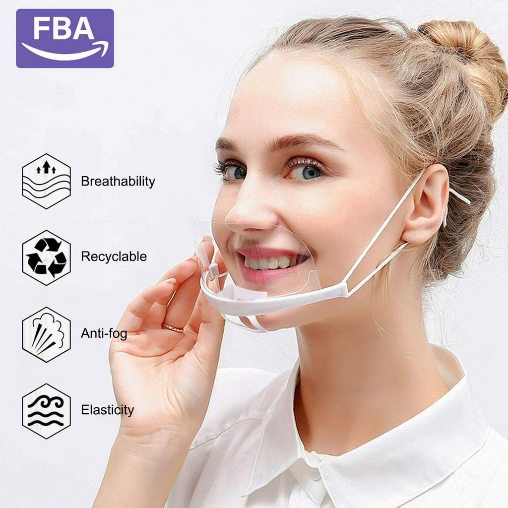 Spit Guard Reusable Anti Fog Protection Transparent Clear Mouth Mask ...