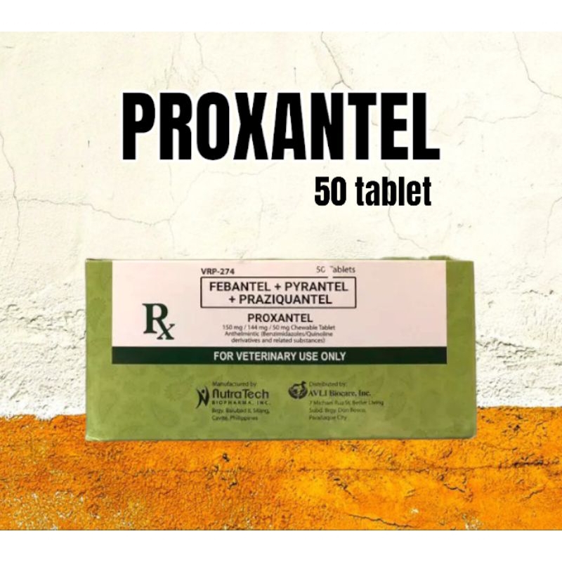 PROXANTEL Dewormer 50tablets w/Sticker | Shopee Philippines