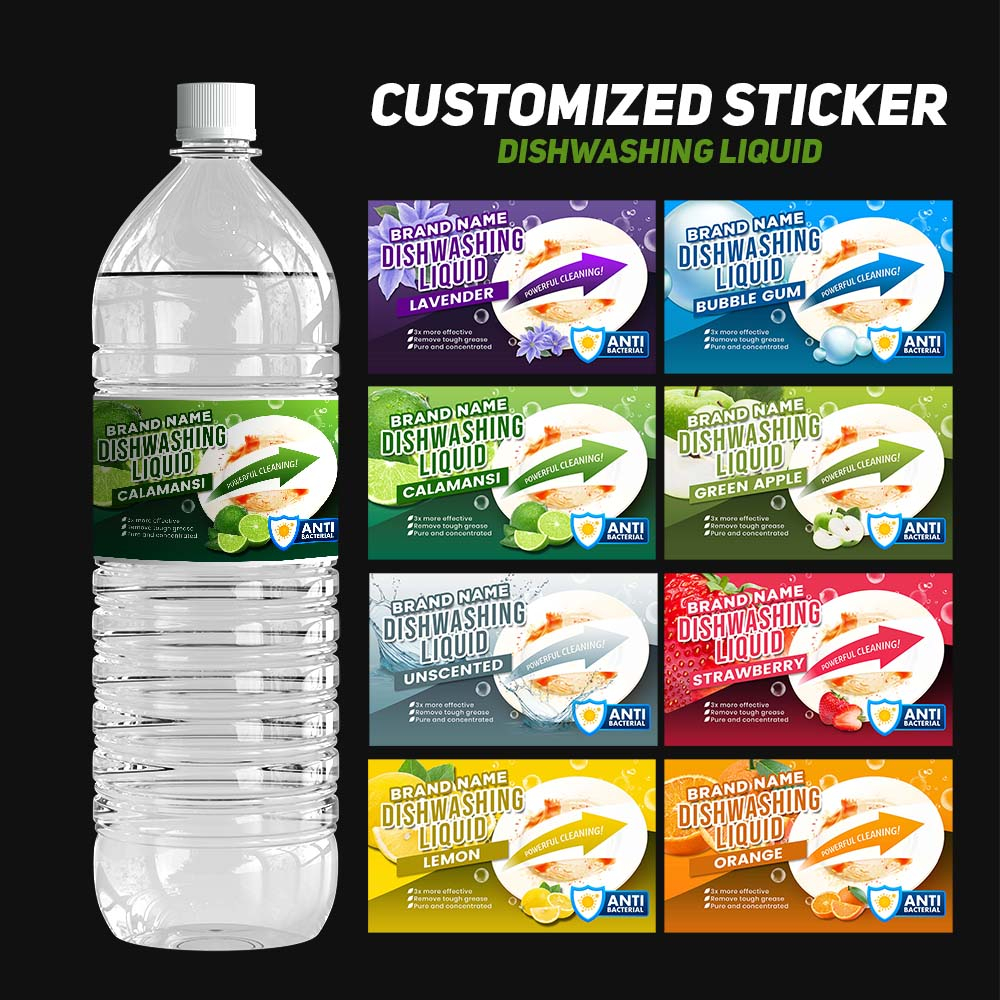 144 pcs STICKER LABEL FOR DISHWASHING LIQUID | Shopee Philippines