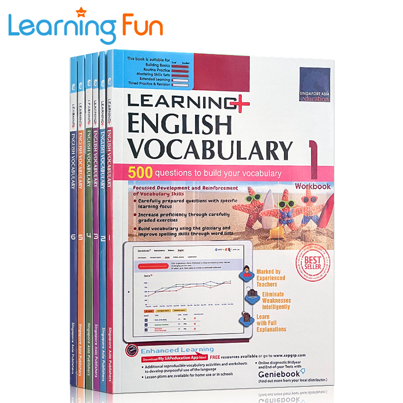 6Books SAP Learning Vocabulary Workbook Kids Learning English Words ...