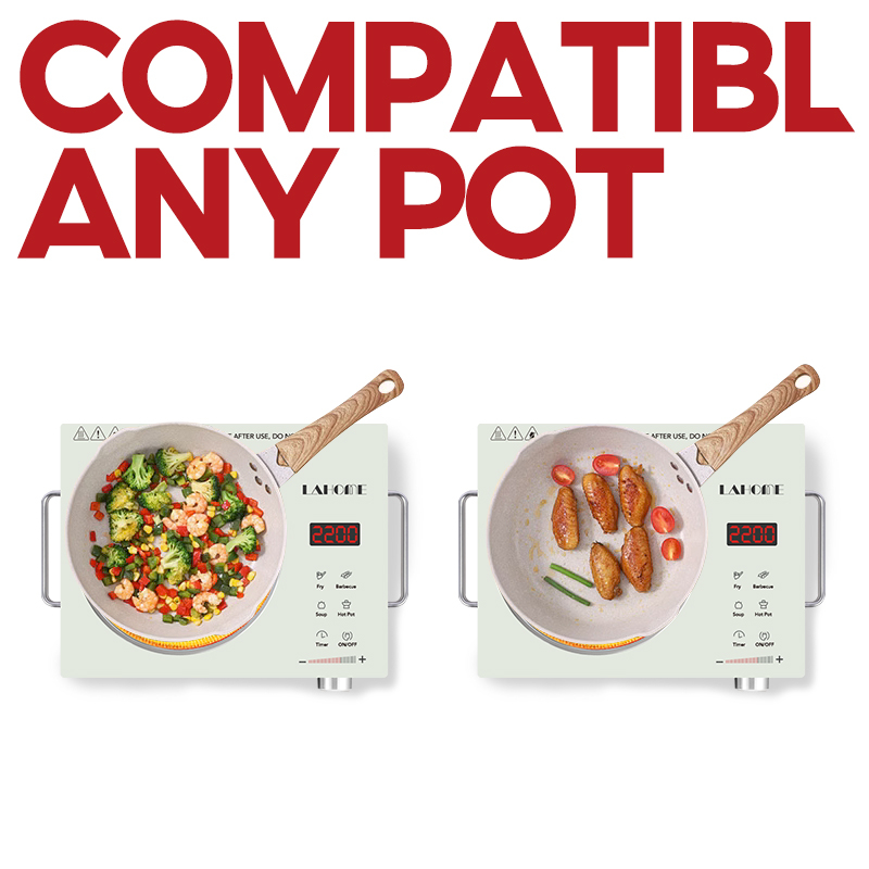 LAHOME Smart Electric Stove Infrared Ceramic Cooktop Digital Induction ...