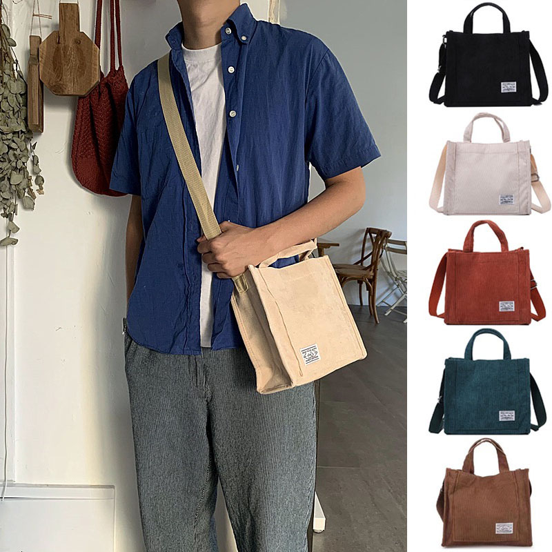 Ulzzang Korean Ins Fashion Canvas Bag Messenger Bag Men Shoulder Bag ...