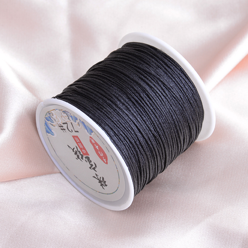 50m 0.8mm Wax line beaded rope nylon rope cotton thread DIY braided ...