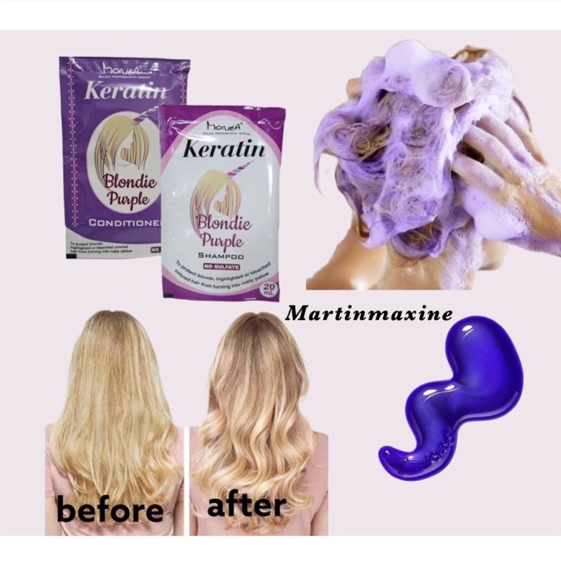 MONEA KERATIN PURPLE SHAMPOO AND CONDITONER SACHET | Shopee Philippines