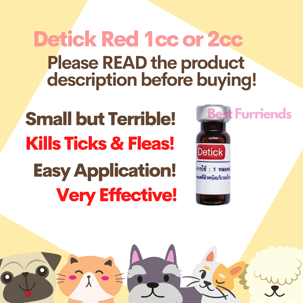 Authentic Detick Anti Tick Garapata Fleas Tick Mites for Pet Dogs and ...