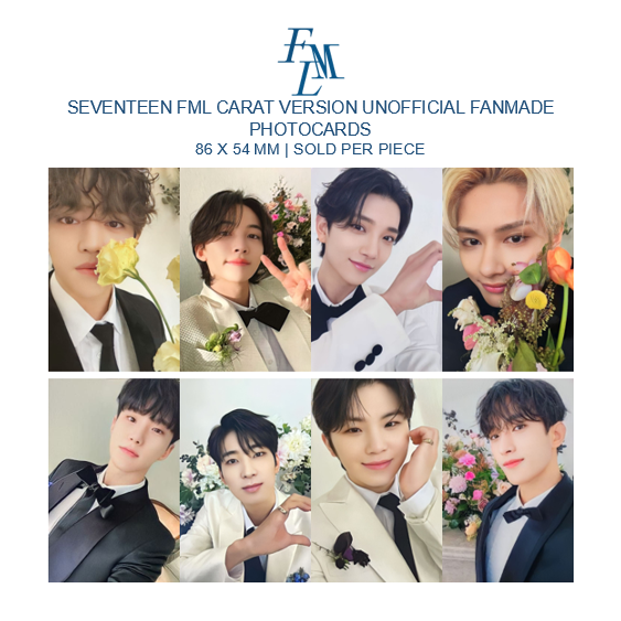 SEVENTEEN FML CARAT VER. UNOFFICIAL FANMADE PHOTOCARDS | Shopee Philippines