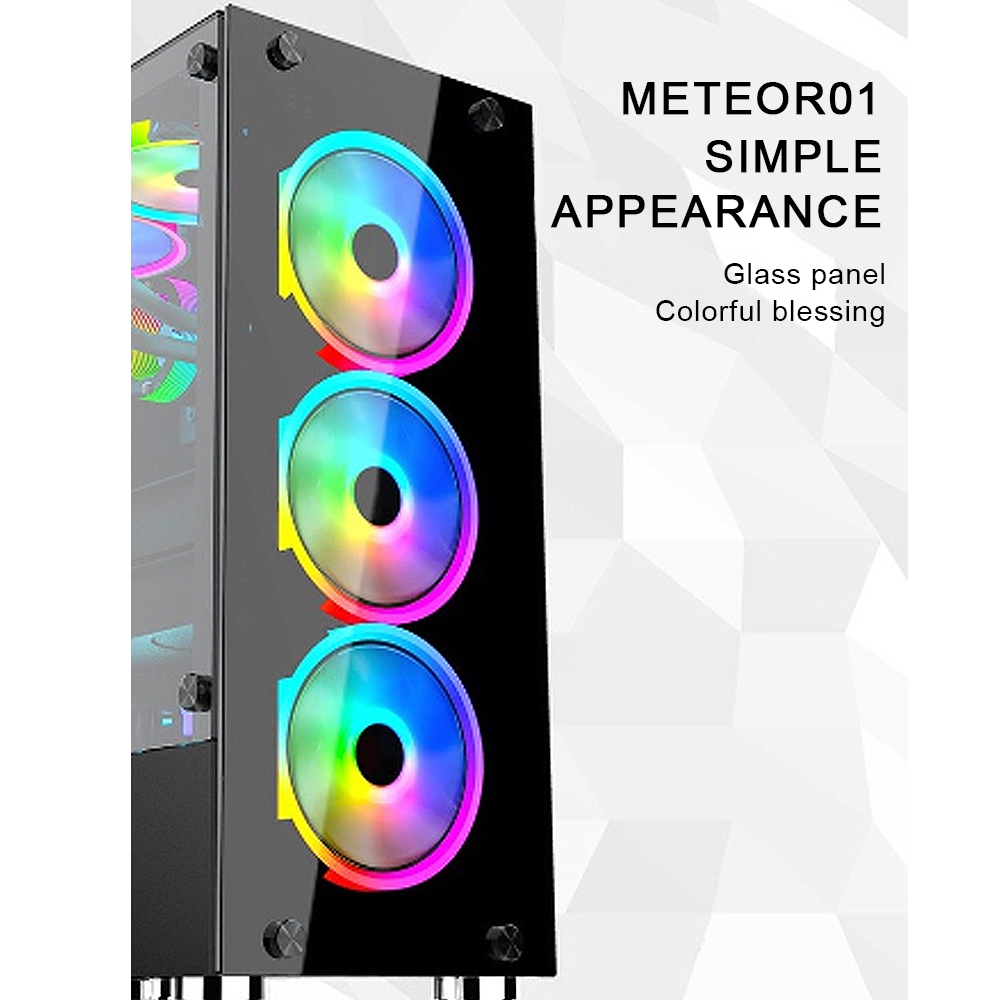 INPLAY PC Case Gaming Computer Case ATX Desktop Case With Tempered ...